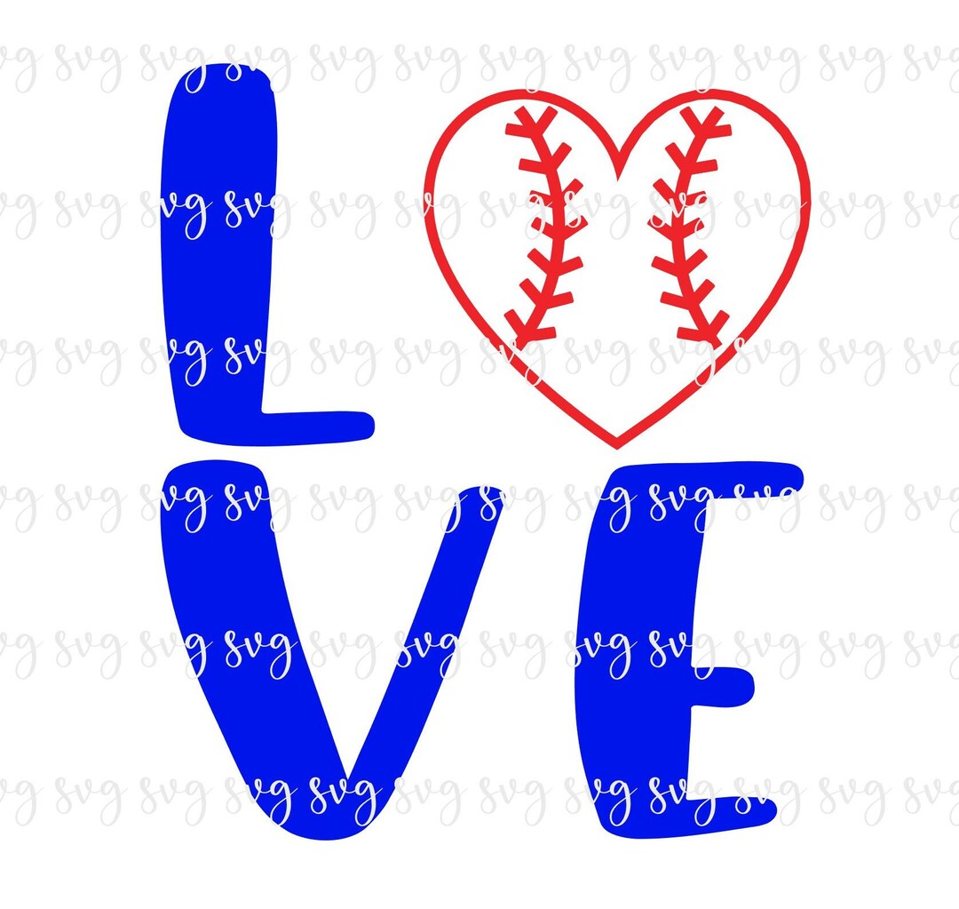 SALE!! Baseball Love Heart SVG Baseball Outline Valentine's Shirt Svg ...