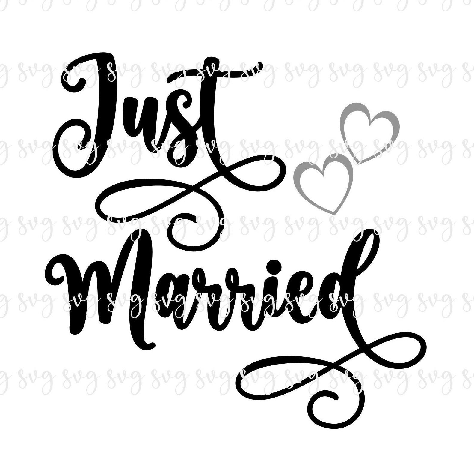 SALE!! Wedding Just Married Wedding of Svg Sign Marriage Hearts Love ...