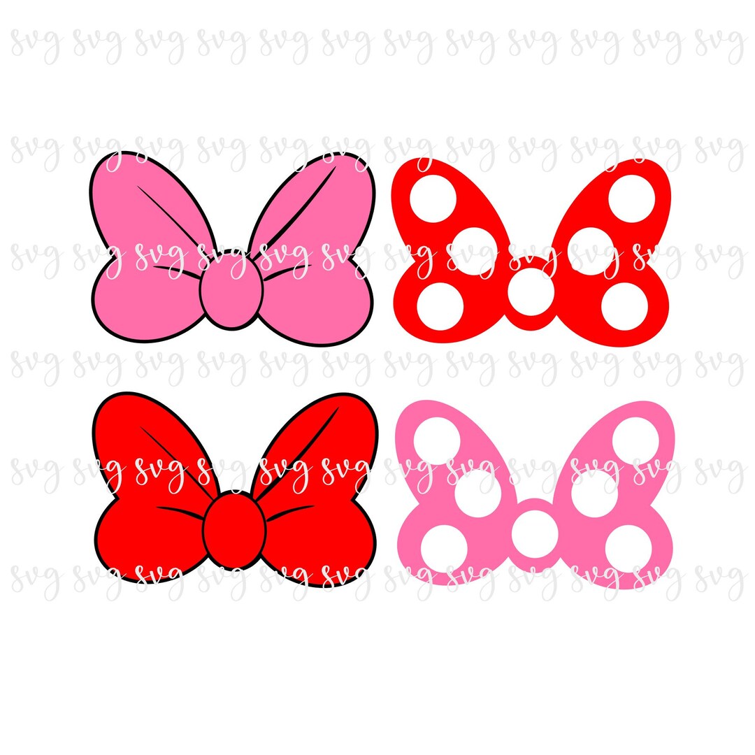 SALE!! Girly Bows SVG, Solid Bow Dots Digital File, Kid Shirt SVG ...