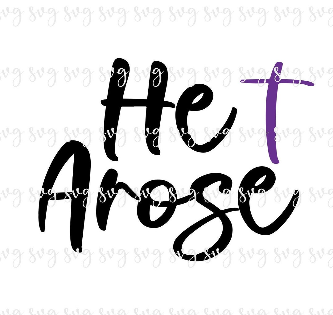 SALE!! Easter Spring He Arose Cross SVG Shirt Easter Christian Jesus ...