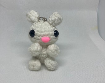 Crochet Bunny Keychain - Etsy
