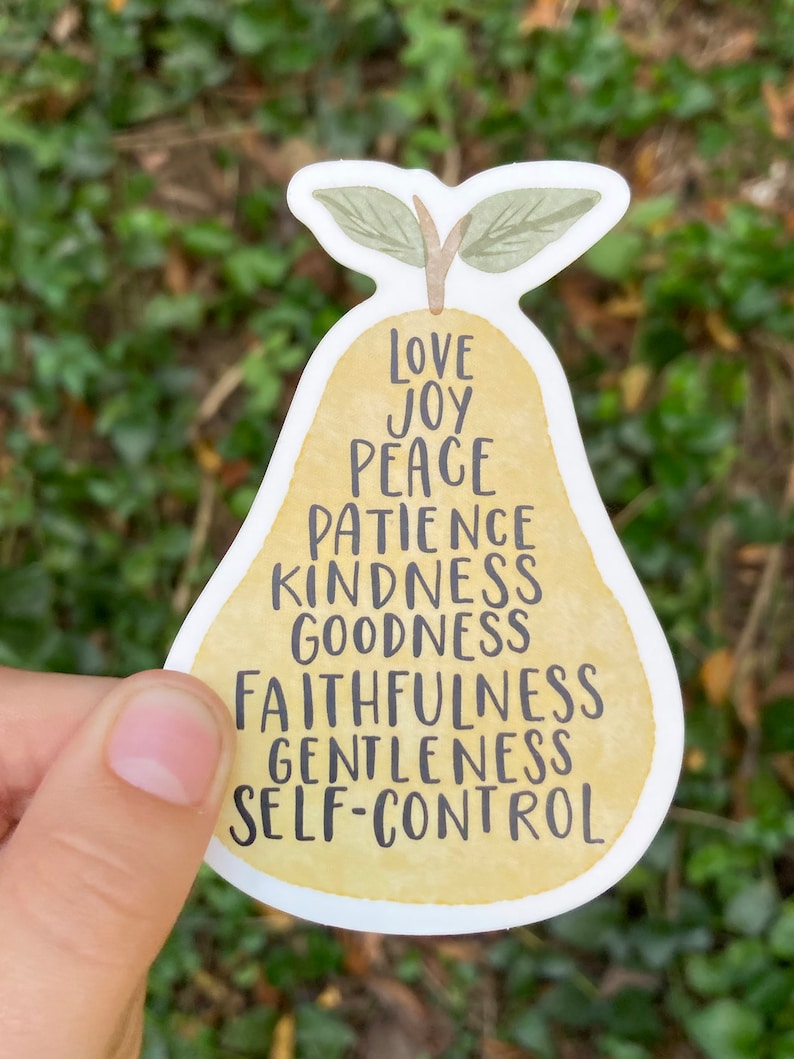 Fruit of the Spirit Pear Sticker - Etsy