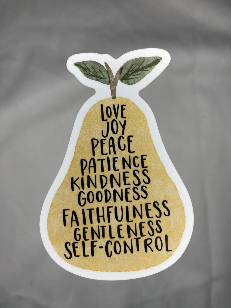 Fruit of the Spirit Pear Sticker - Etsy