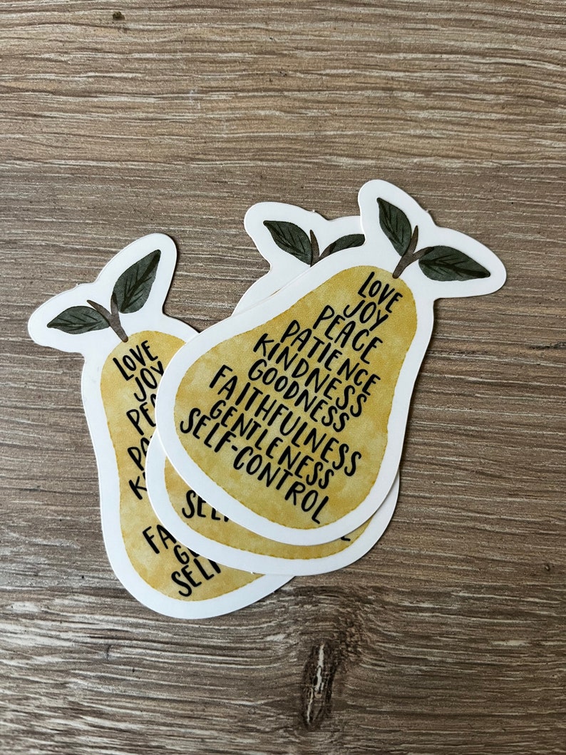 Fruit of the Spirit Pear Sticker - Etsy