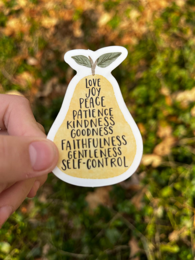 Fruit of the Spirit Pear Sticker - Etsy