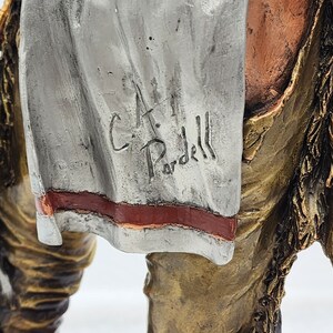 Christopher Pardell Bronze Sculpture Bears Heart Indian Raising Coupe ...