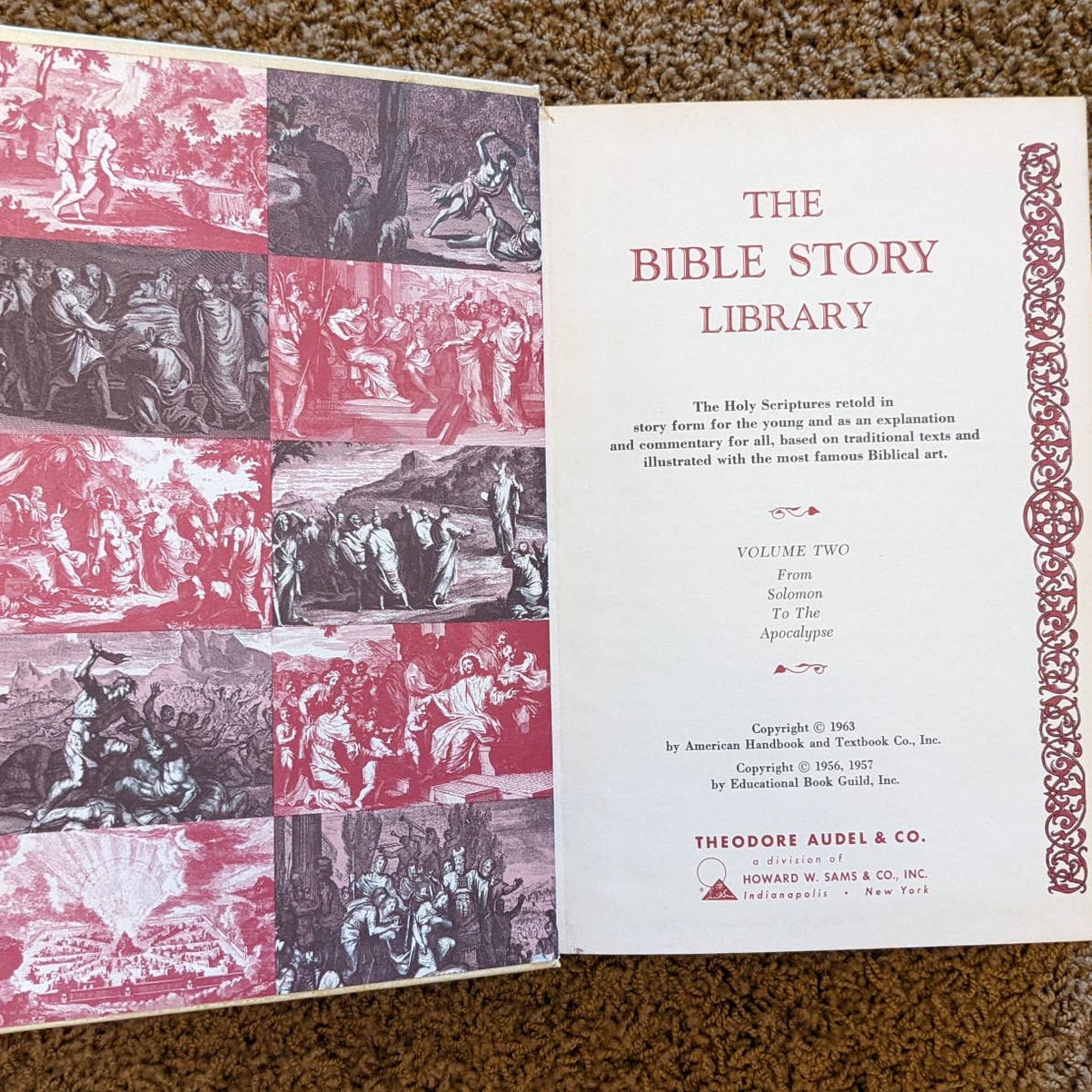 Vintage 1963 the Bible Story Library Volume 1 and 2 From Creation to ...