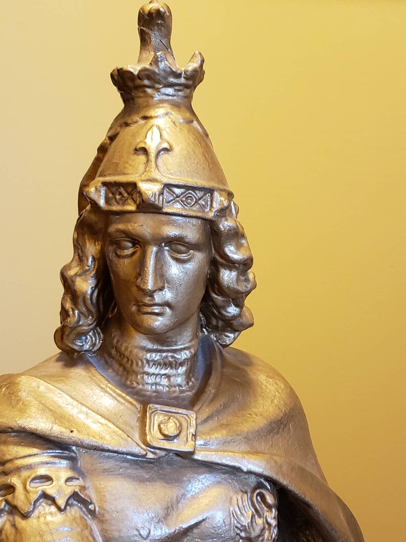 Large Rare Medieval Knight Statue Lohengrin Swan Knight Sculpture ...