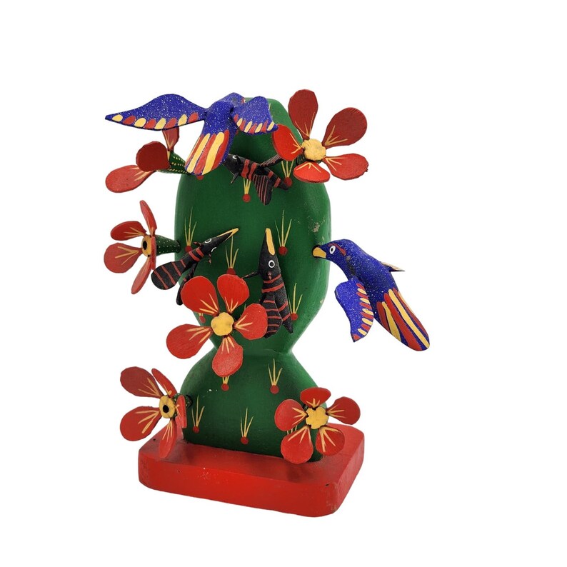 Alebrijes Oaxaca Cactus Birds Mexican Folk Art Cactus Birds Colorful ...