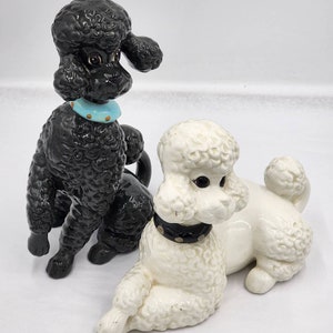 Poodle Figurines Atlantic Mold Pottery Ceramic Home Decor Accent ...
