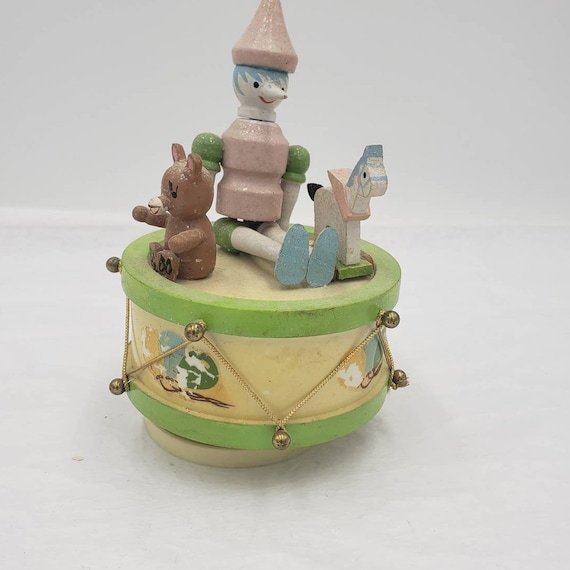 Vintage Wooden Pinocchio Music Box Tested | Etsy