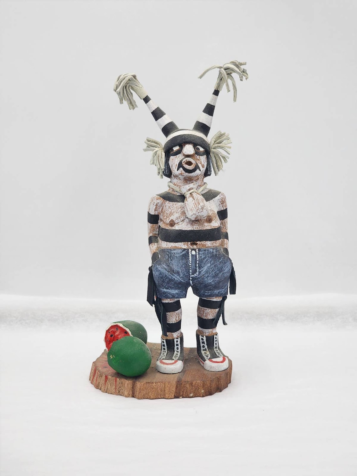 Kachina Doll Hopi Clown Watermelon Signed Grover Native American ...