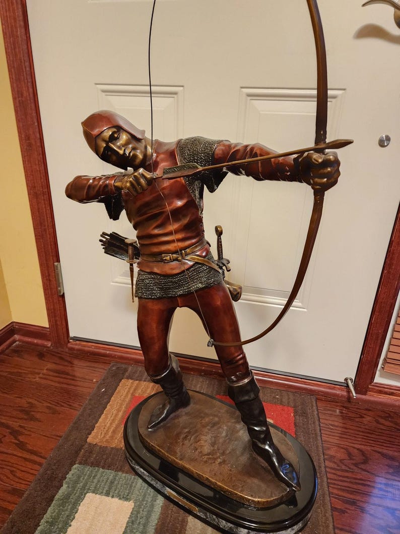Large Rare Pierre Tourgueneff the Archer Bronze Sculpture Art European ...