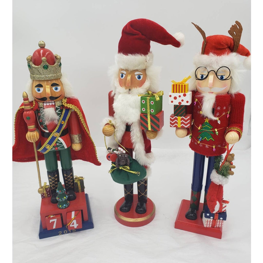 Nutcracker 14" Lot Set of 3 Ugly Christmas Sweater, Days Until ...
