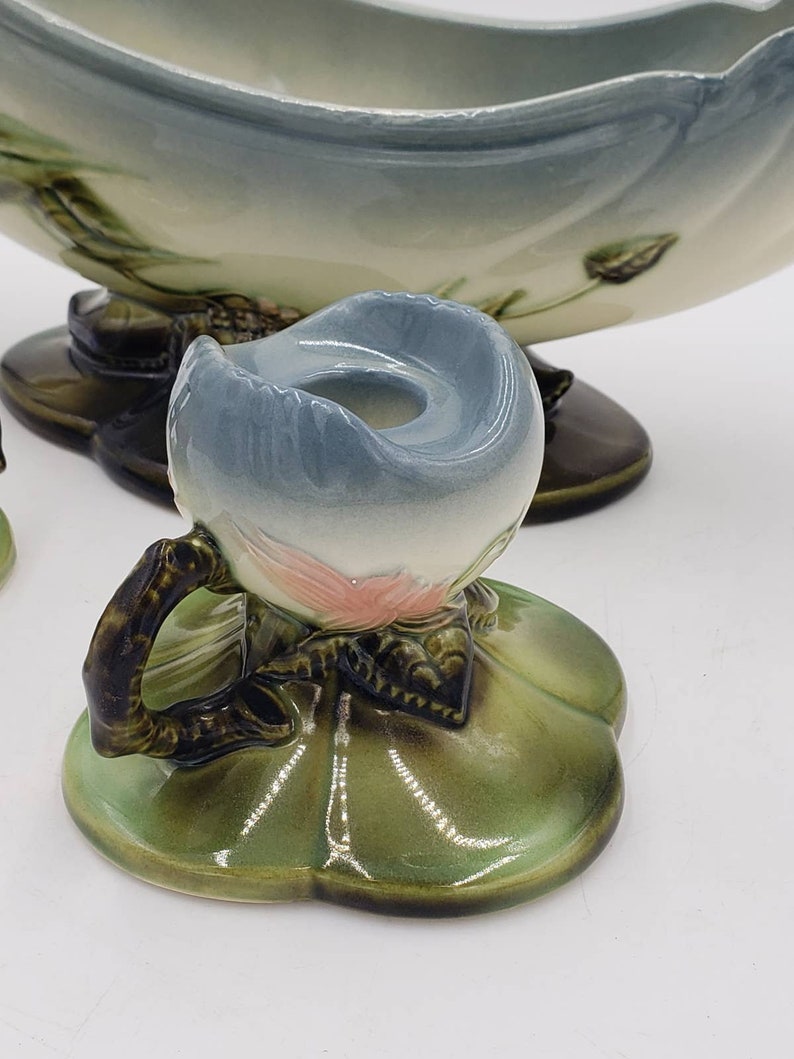 Vintage Hull Art Pottery Console Bowl W/candle Holders W29, W30 - Etsy