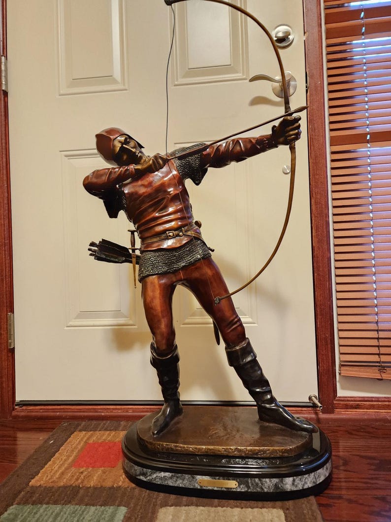 Large Rare Pierre Tourgueneff the Archer Bronze Sculpture Art European ...