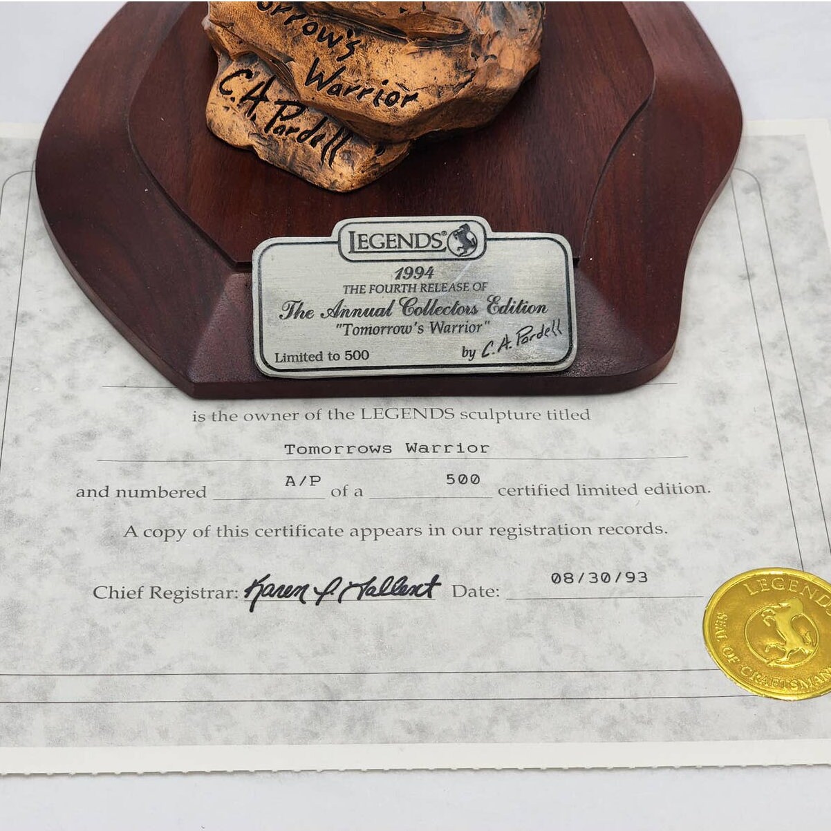 Bronze Christopher Pardell Sculpture Tomorrows Warrior Indian Mother ...