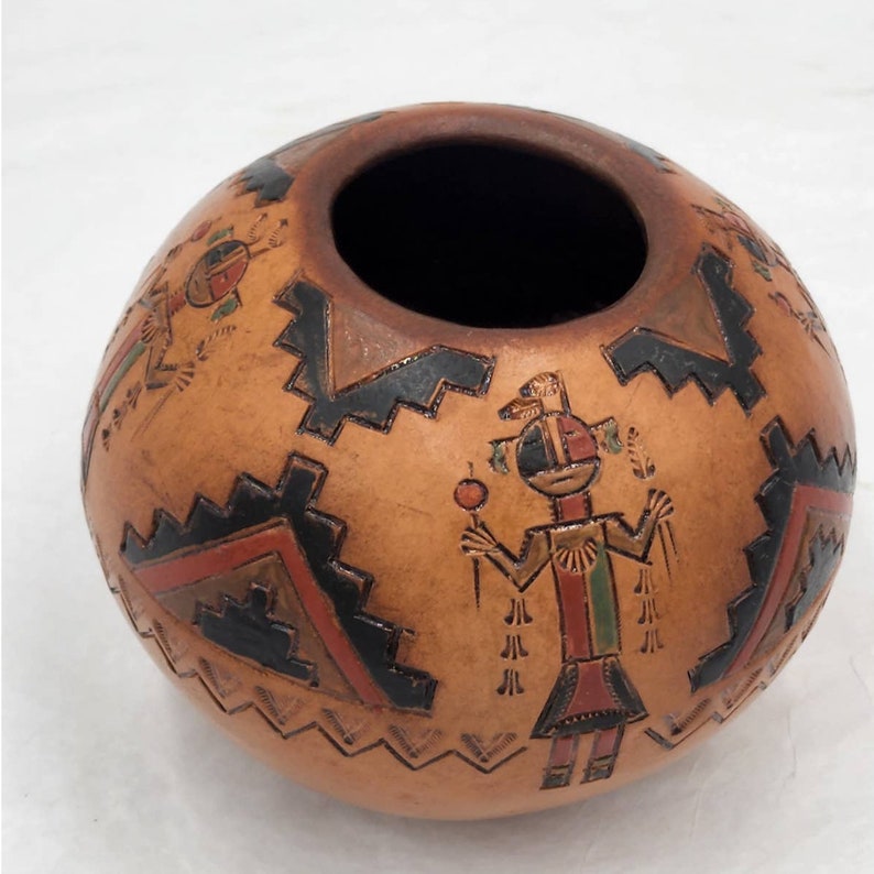 Vintage Native American Navajo Pottery Seed Pot by Ken Irene White ...