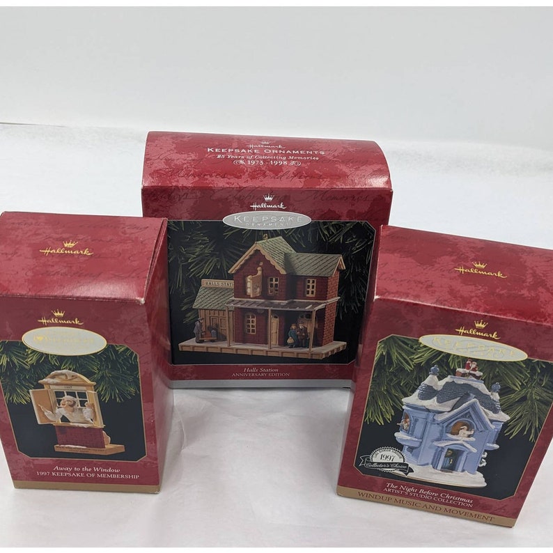 Hallmark Ornaments Vintage Lot Keepsake Victorian Night Before ...