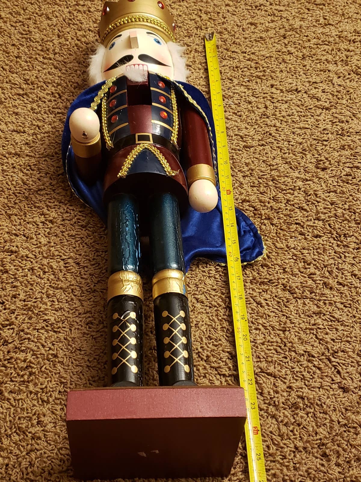 Large Nutcracker 25 Blue Cape Standing 2 Ft Tall - Etsy