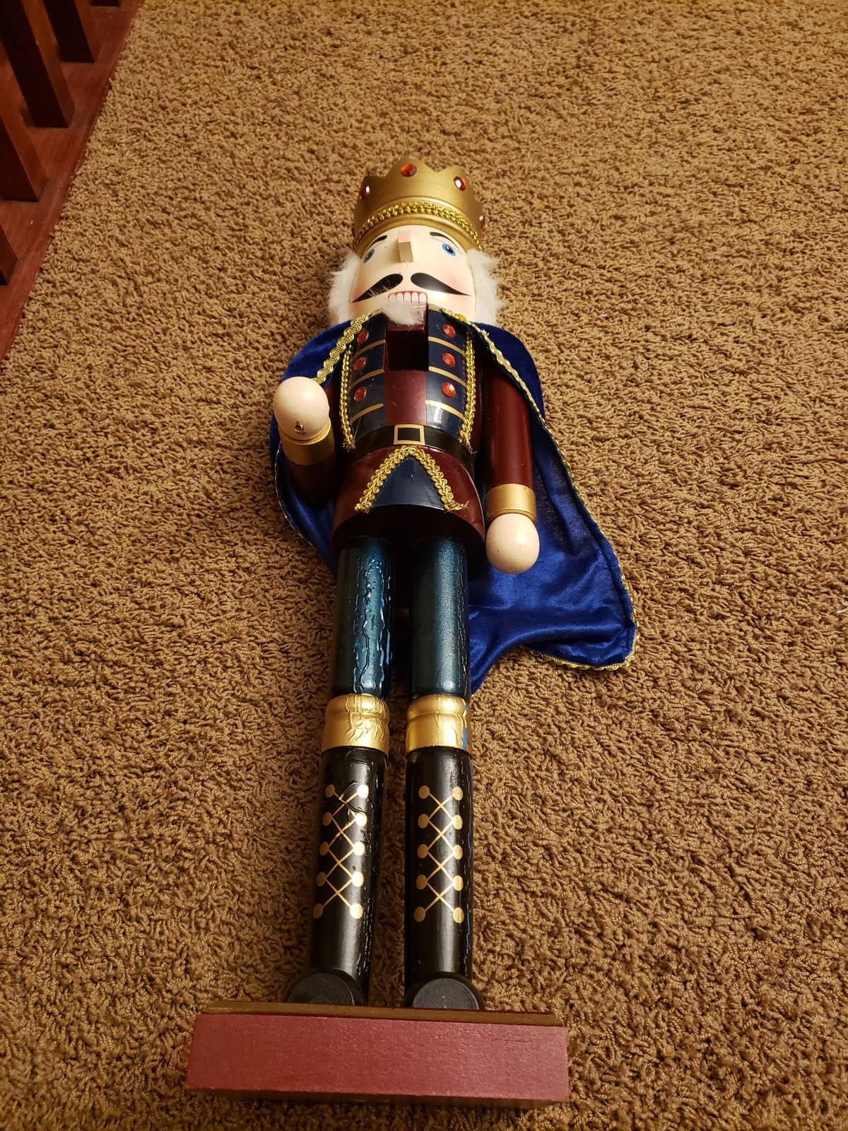 Large Nutcracker 25 Blue Cape Standing 2 Ft Tall - Etsy