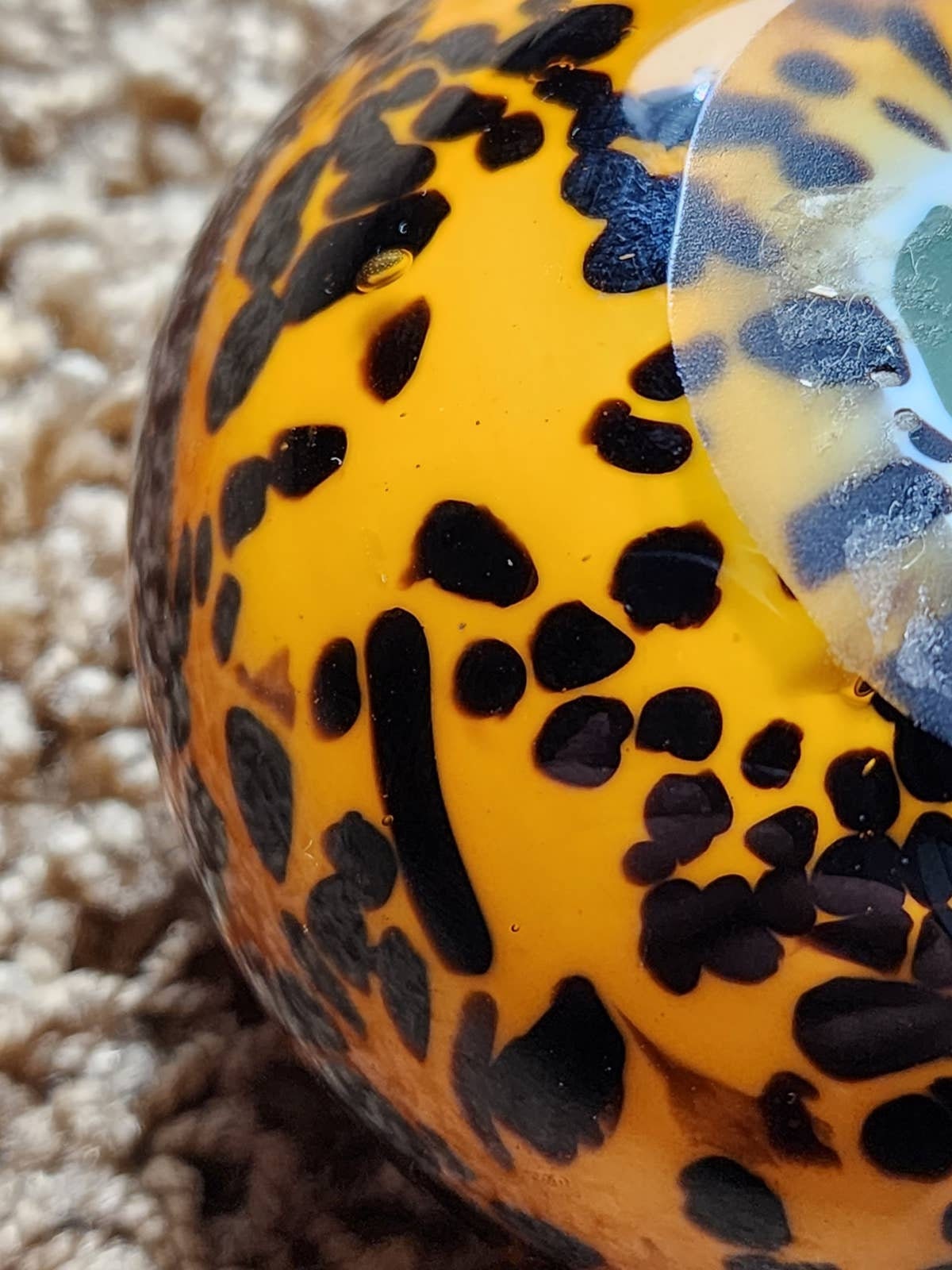 Paperweight Art Glass Leopard Animal Print Vintage Bookshelf - Etsy