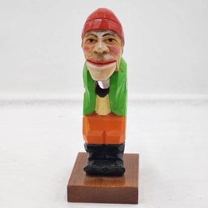 Nutcracker German Fisherman Fishing Hand Wood Carved Vintage Rare 9" - Etsy