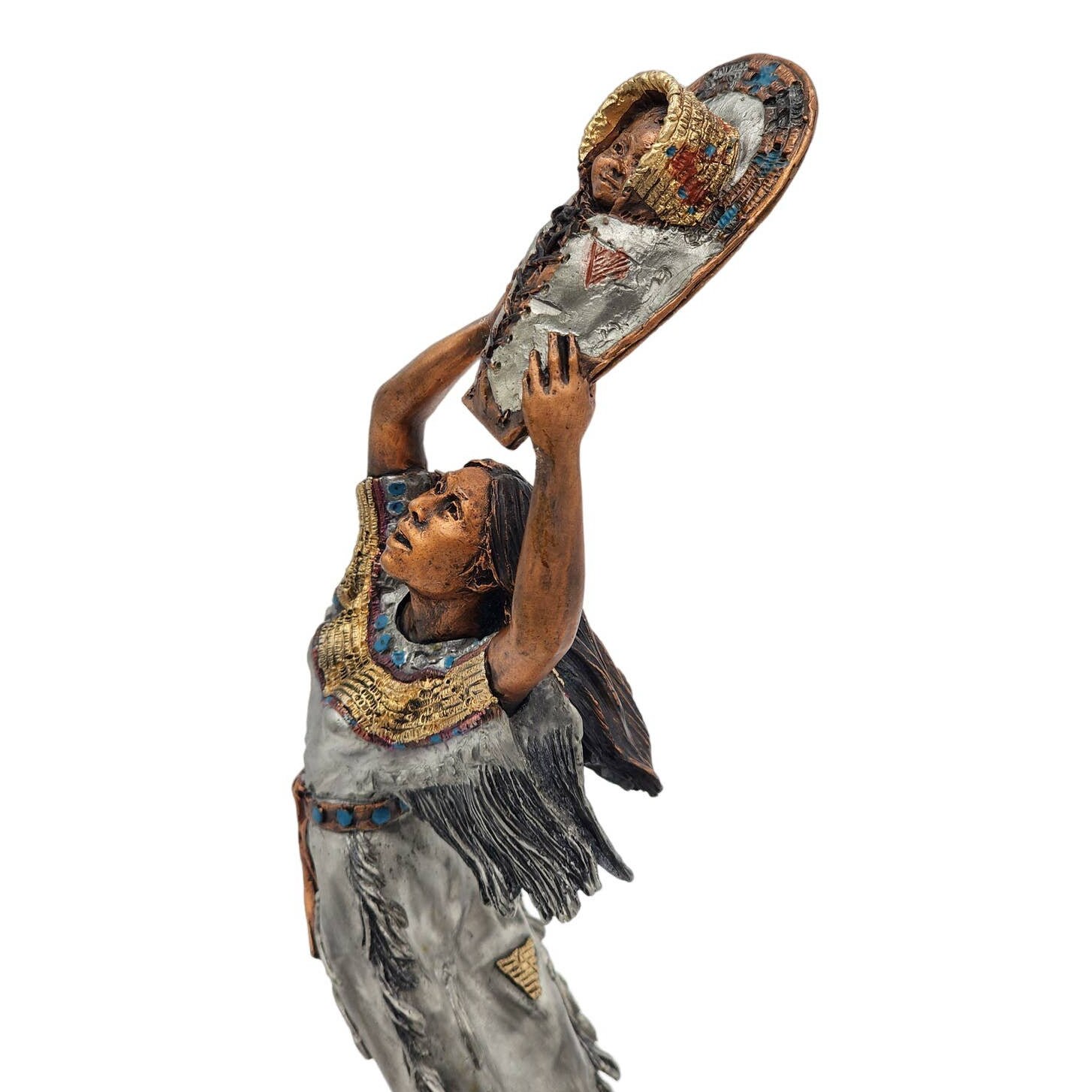 Bronze Christopher Pardell Sculpture Tomorrows Warrior Indian Mother ...