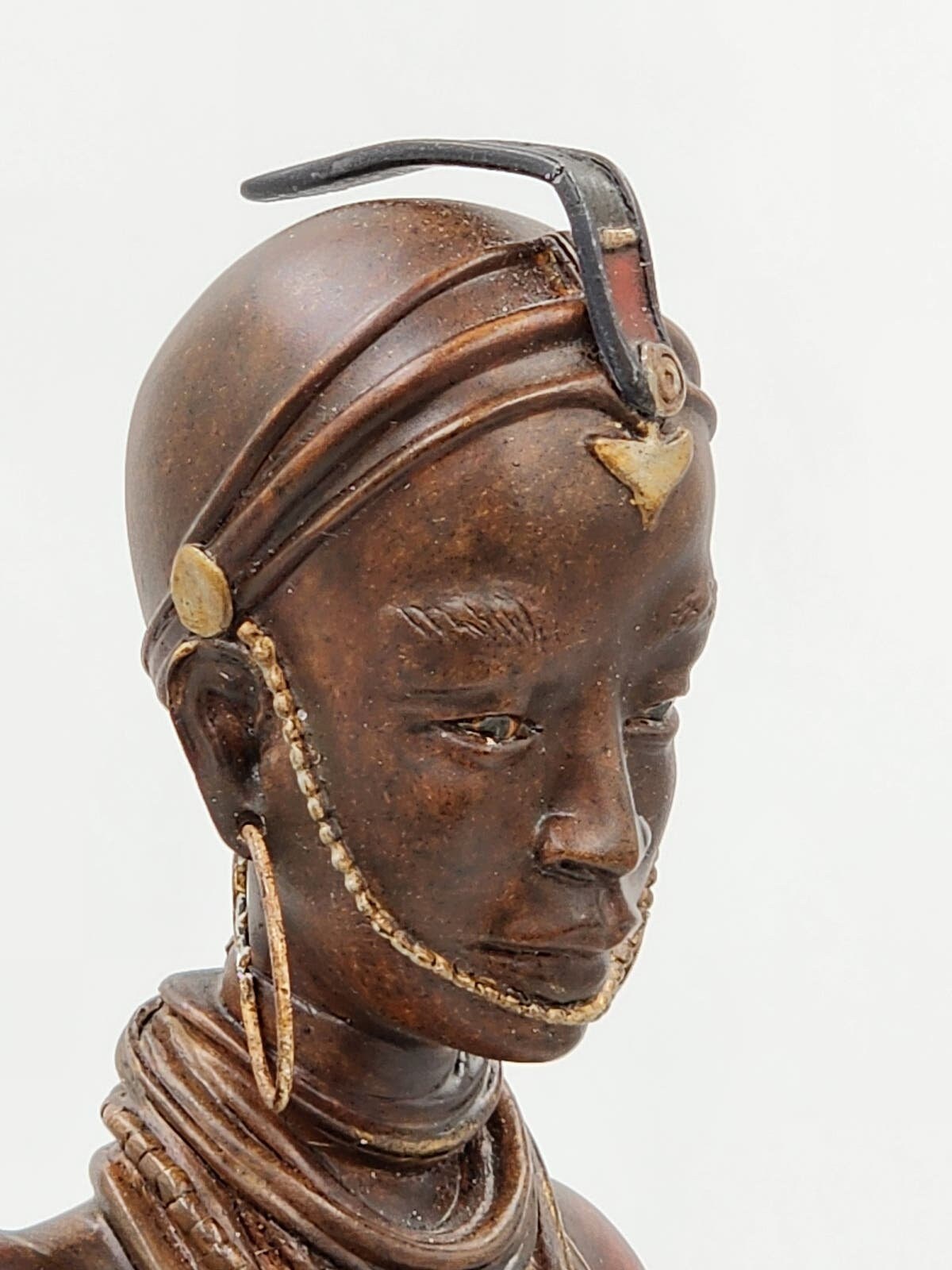 Stacy Bayne African Sculpture Village Life Jaha One With Dignity Bronze ...