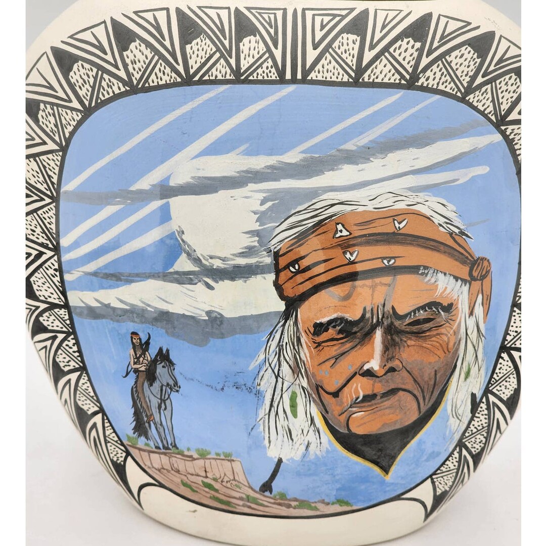 Vintage Native American Style Pottery Vase Southwestern Robert Maryboy ...