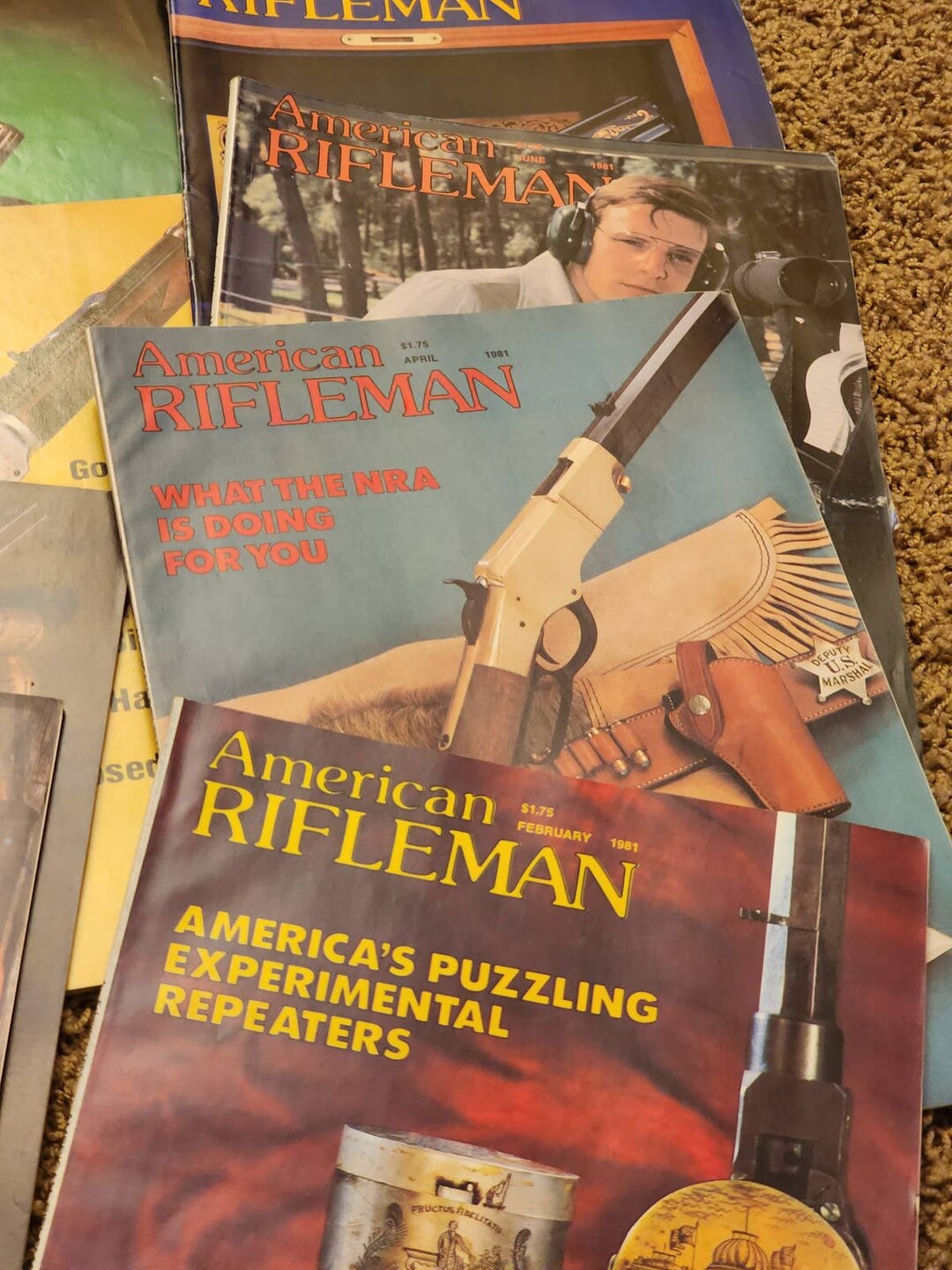 1981 the American Rifleman Magazine Lot 9 Vintage American History ...