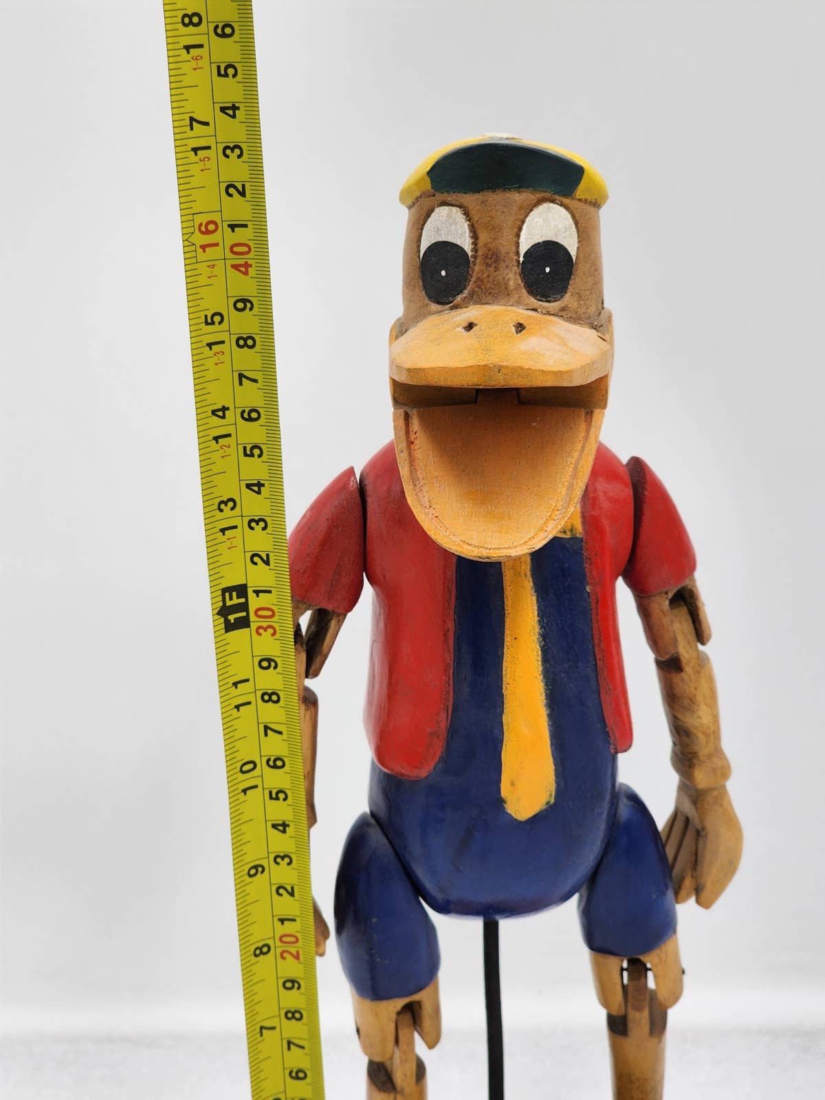 Rare Disney Figurine Donald Duck Marionette Puppet on Stand Vintage Old ...