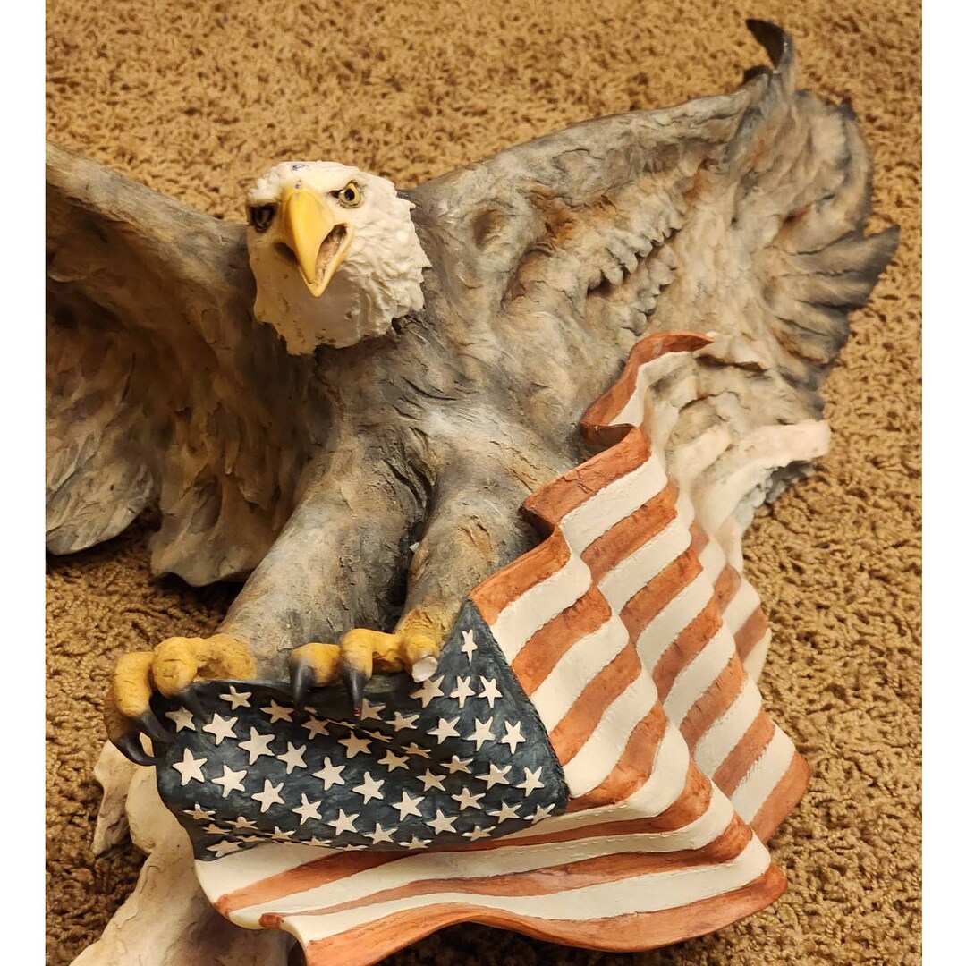 Large Vintage Wild Wings Lets Roll American Eagle by Randall Reading ...