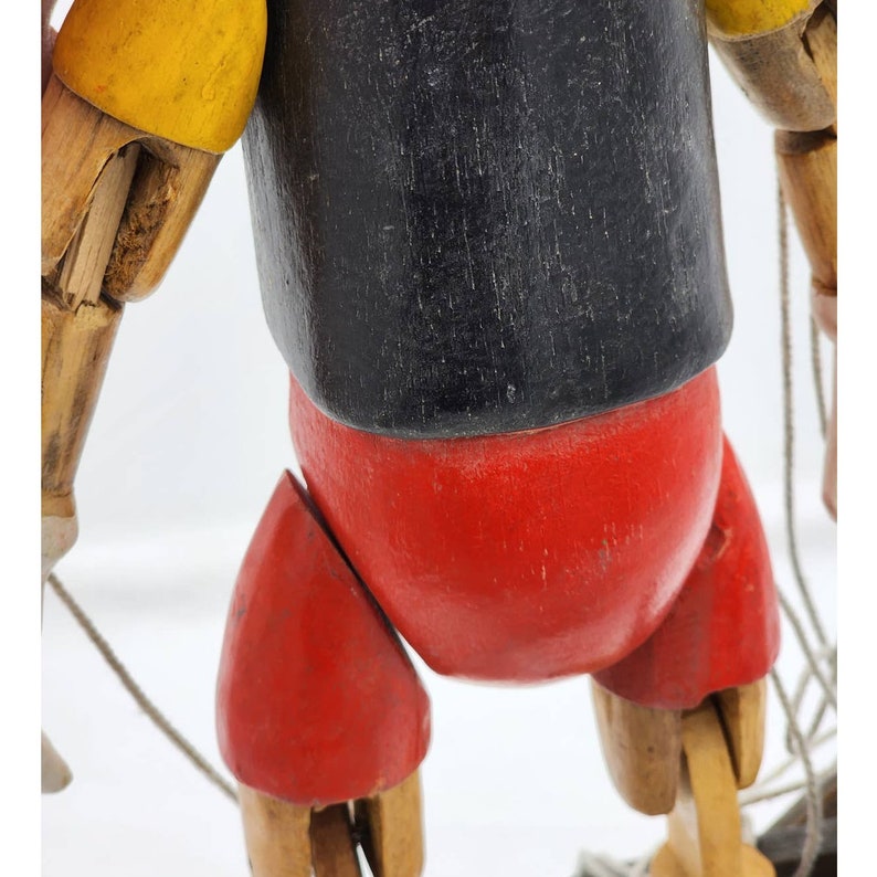 Vintage Pinocchio Puppet Marionette Carved Handpainted Wooded ...
