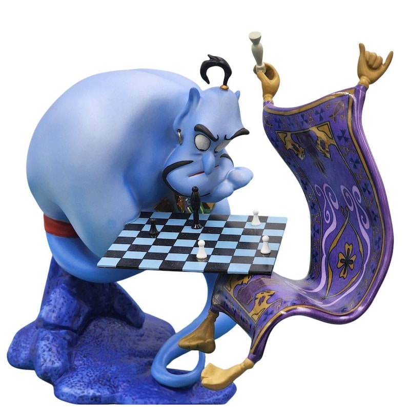 WDCC Aladdin Genie Chess Scene Figurine I’m Losing to a Rug Figure ...