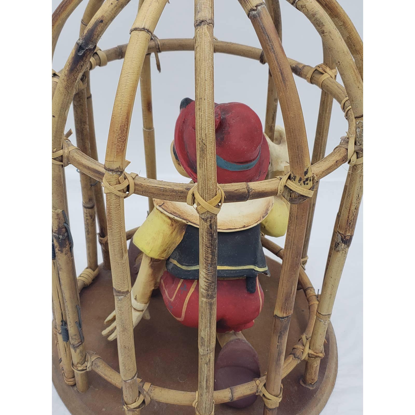VTG Rare Walt Disney Pinocchio Jiminy Cricket Bamboo Cage That Opens ...