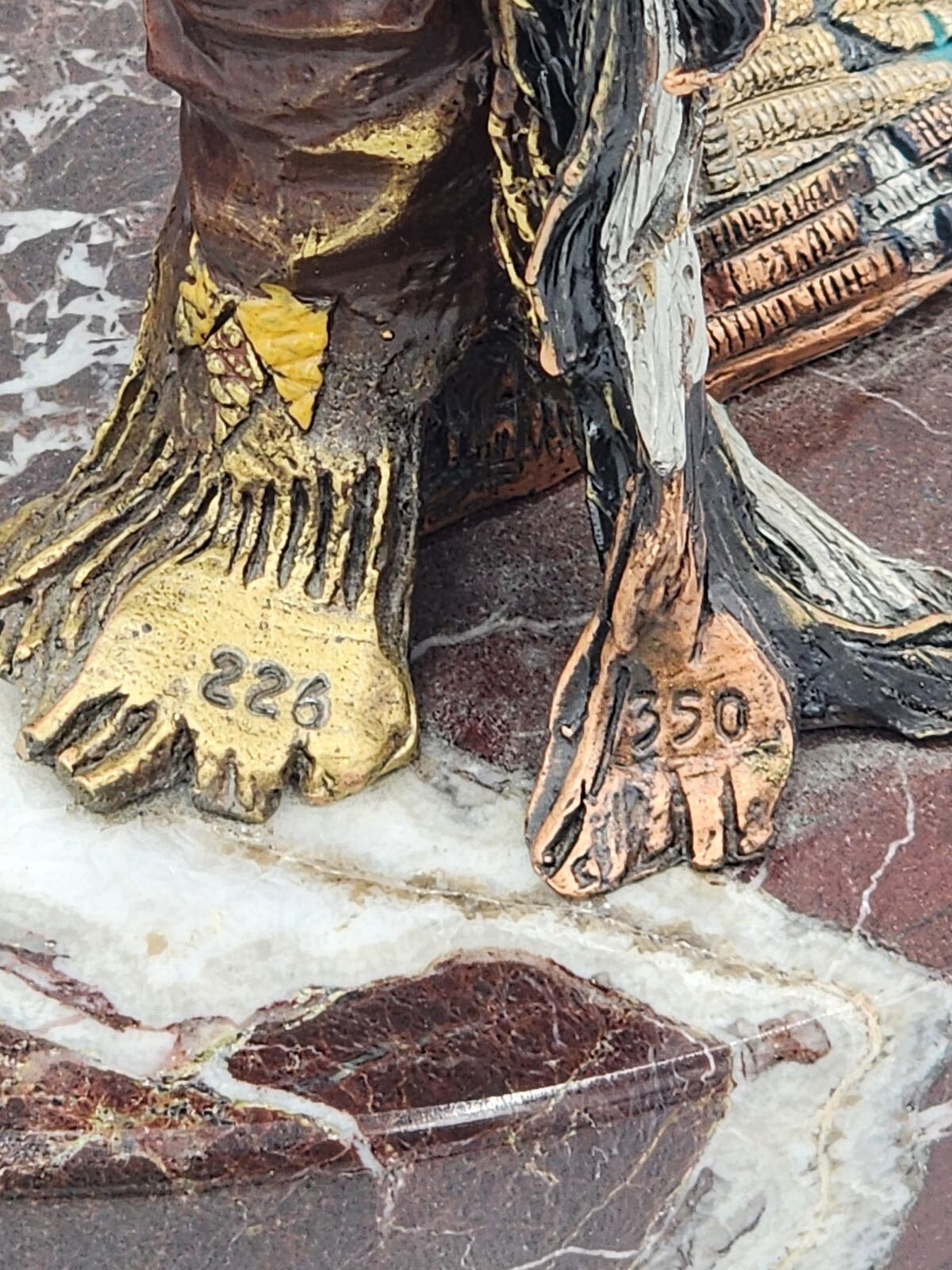 Christopher Pardell Bronze Sculpture Bears Heart Indian Raising Coupe ...