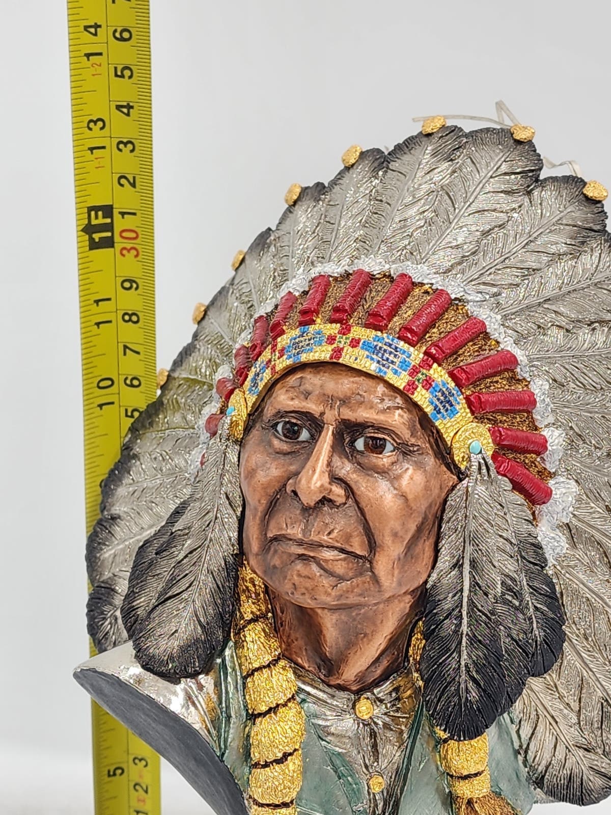 Chilmark Pewter Sculpture Chief Joseph Joe Slockbower Indian Bust 1991 ...