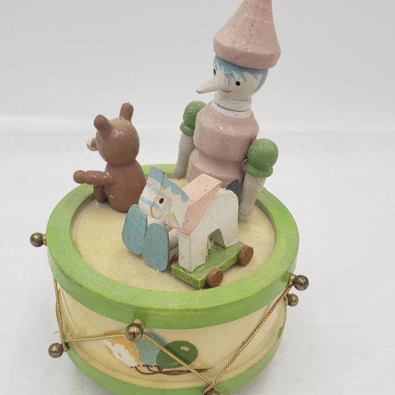 Vintage Wooden Pinocchio Music Box Tested - Etsy