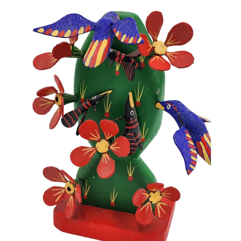Alebrijes Oaxaca Cactus Birds Mexican Folk Art Cactus Birds Colorful ...