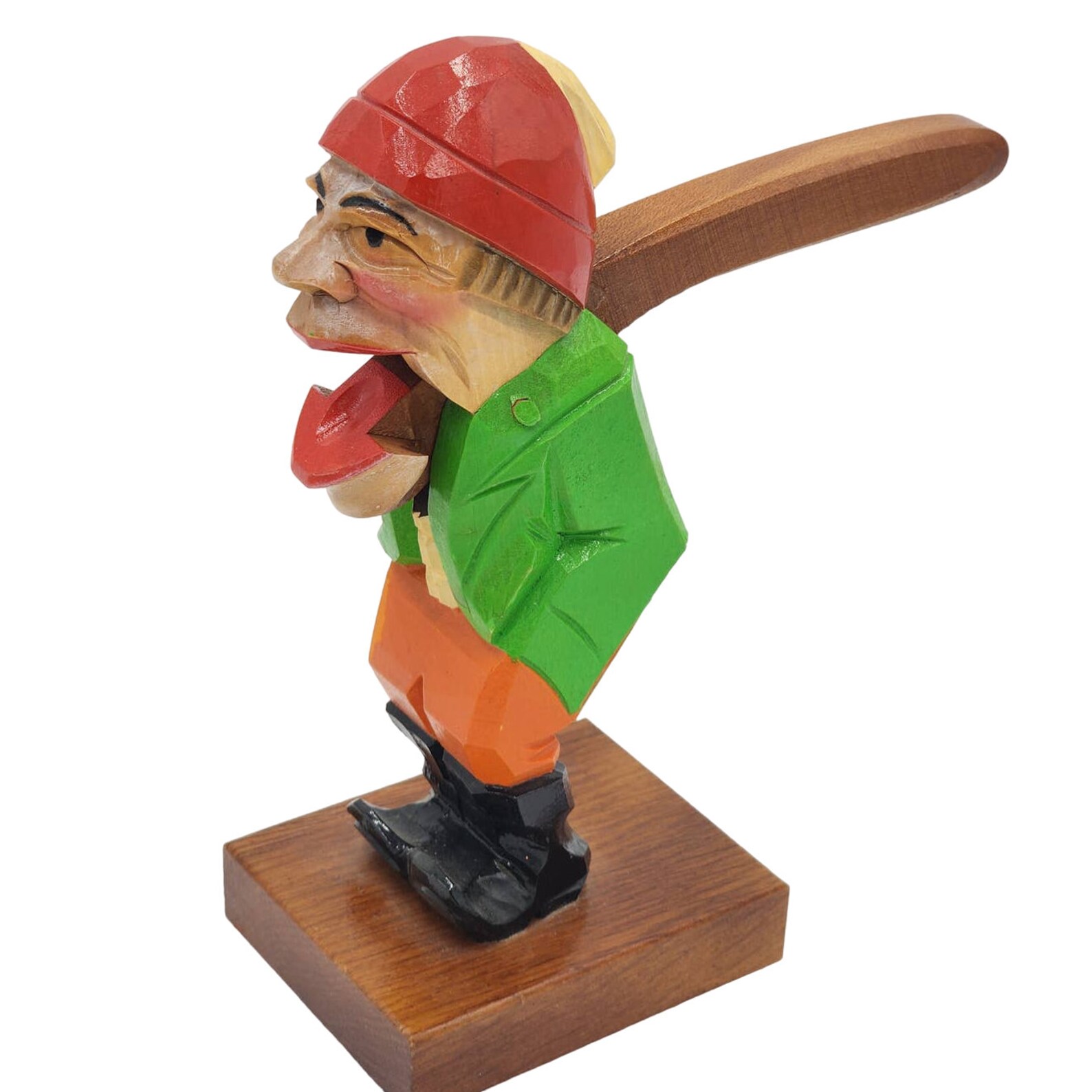 Nutcracker German Fisherman Fishing Hand Wood Carved Vintage Rare 9" - Etsy