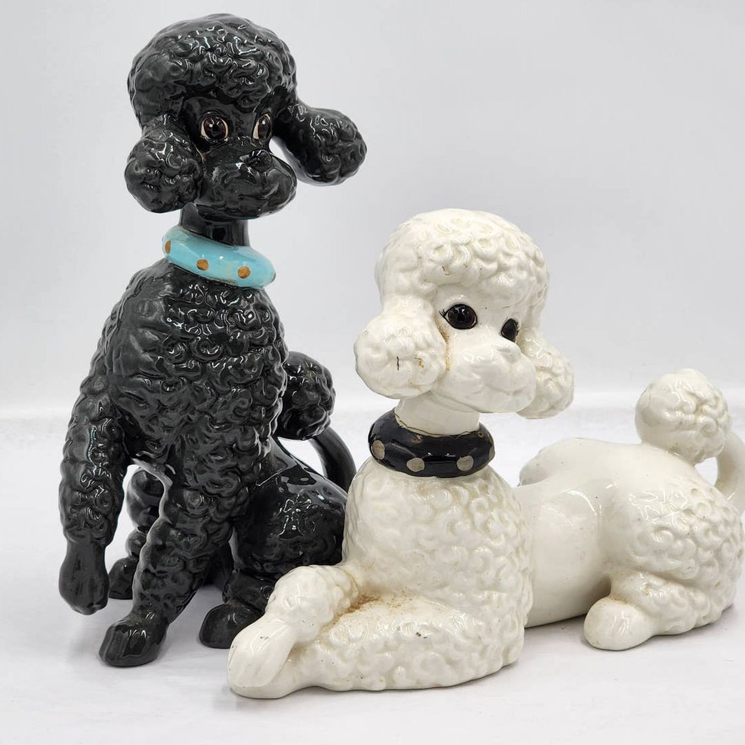 Poodle Figurines Atlantic Mold Pottery Ceramic Home Decor Accent ...