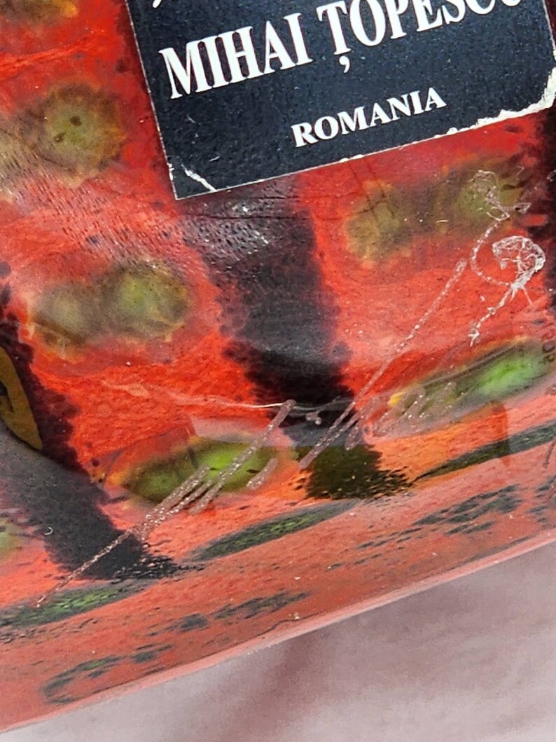 Mihai Topescu Vintage Art Glass Vase Bowl Irregular Shape Artist Signed ...