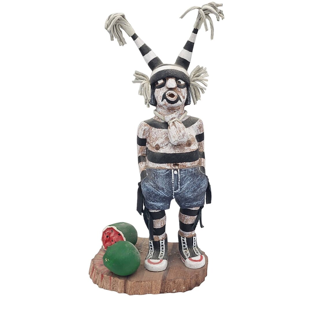 Kachina Doll Hopi Clown Watermelon Signed Grover Native American ...