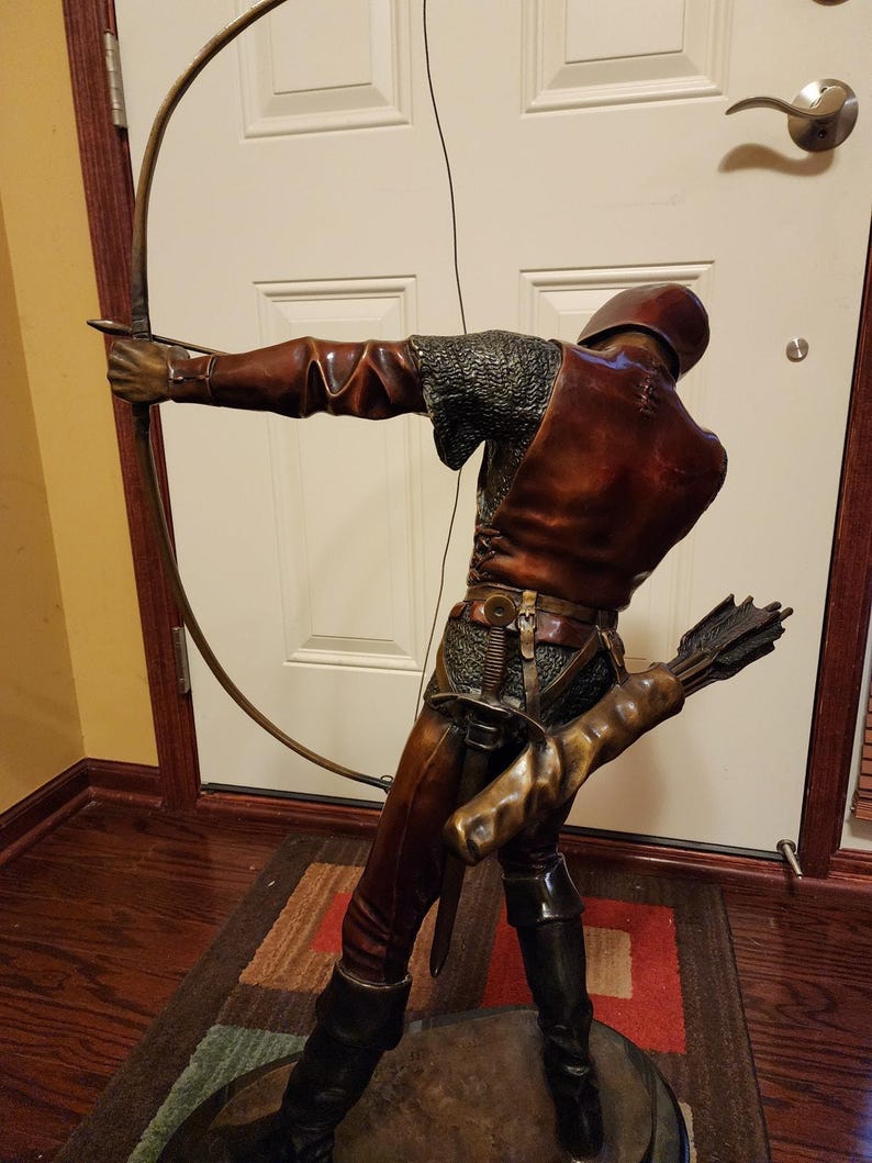Large Rare Pierre Tourgueneff the Archer Bronze Sculpture Art European ...