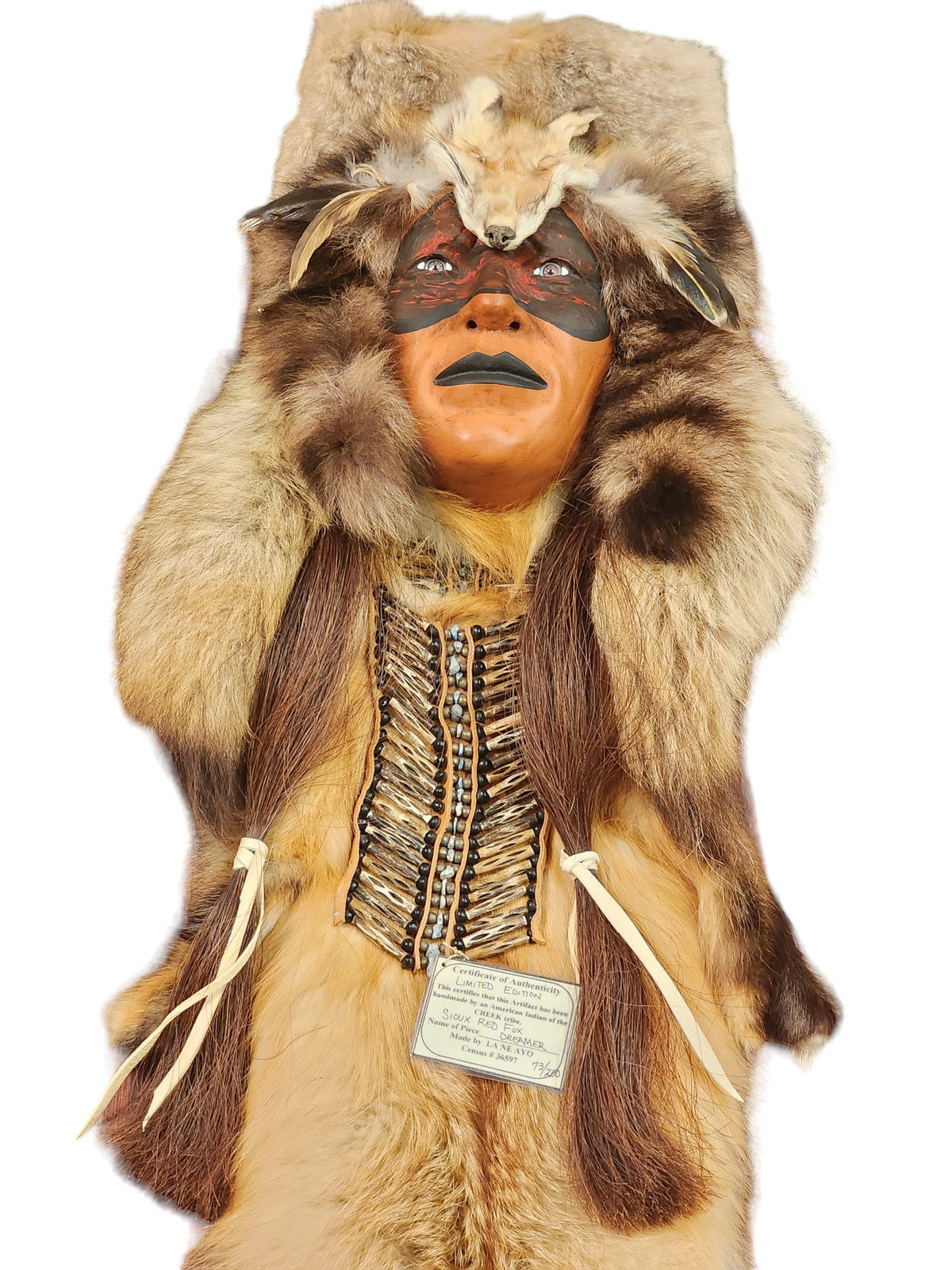 La Ne Ayo Large Spirit Mask Sioux Fox Dreamer Native American Limited ...