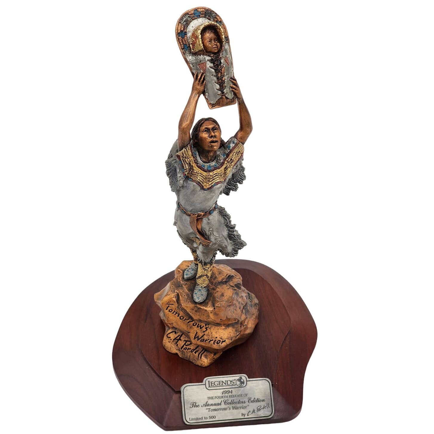 Bronze Christopher Pardell Sculpture Tomorrows Warrior Indian Mother ...