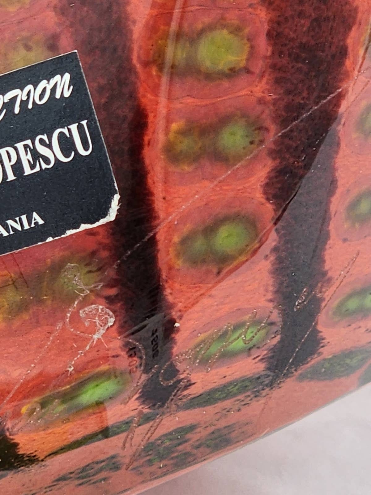 Mihai Topescu Vintage Art Glass Vase Bowl Irregular Shape Artist Signed ...