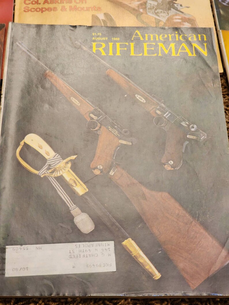 1980 the American Rifleman Magazine Lot 12 Vintage American History ...
