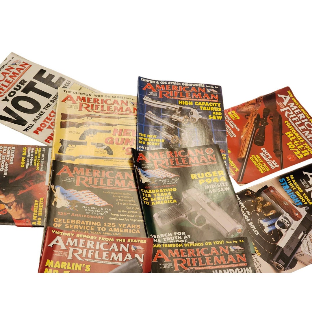1996 the American Rifleman Magazine Lot 9 Vintage American History ...